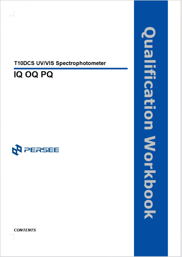 UV/VIS IQ/OQ/PQ Qualification kit - Persee