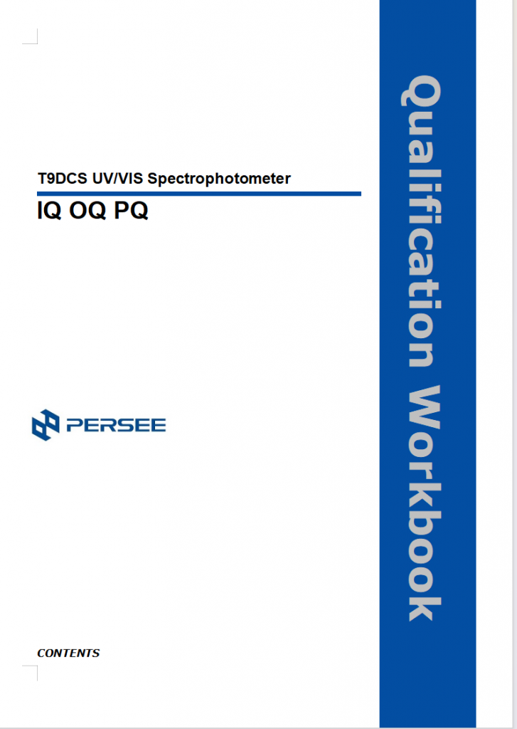 UV/VIS IQ/OQ/PQ Qualification kit - Persee